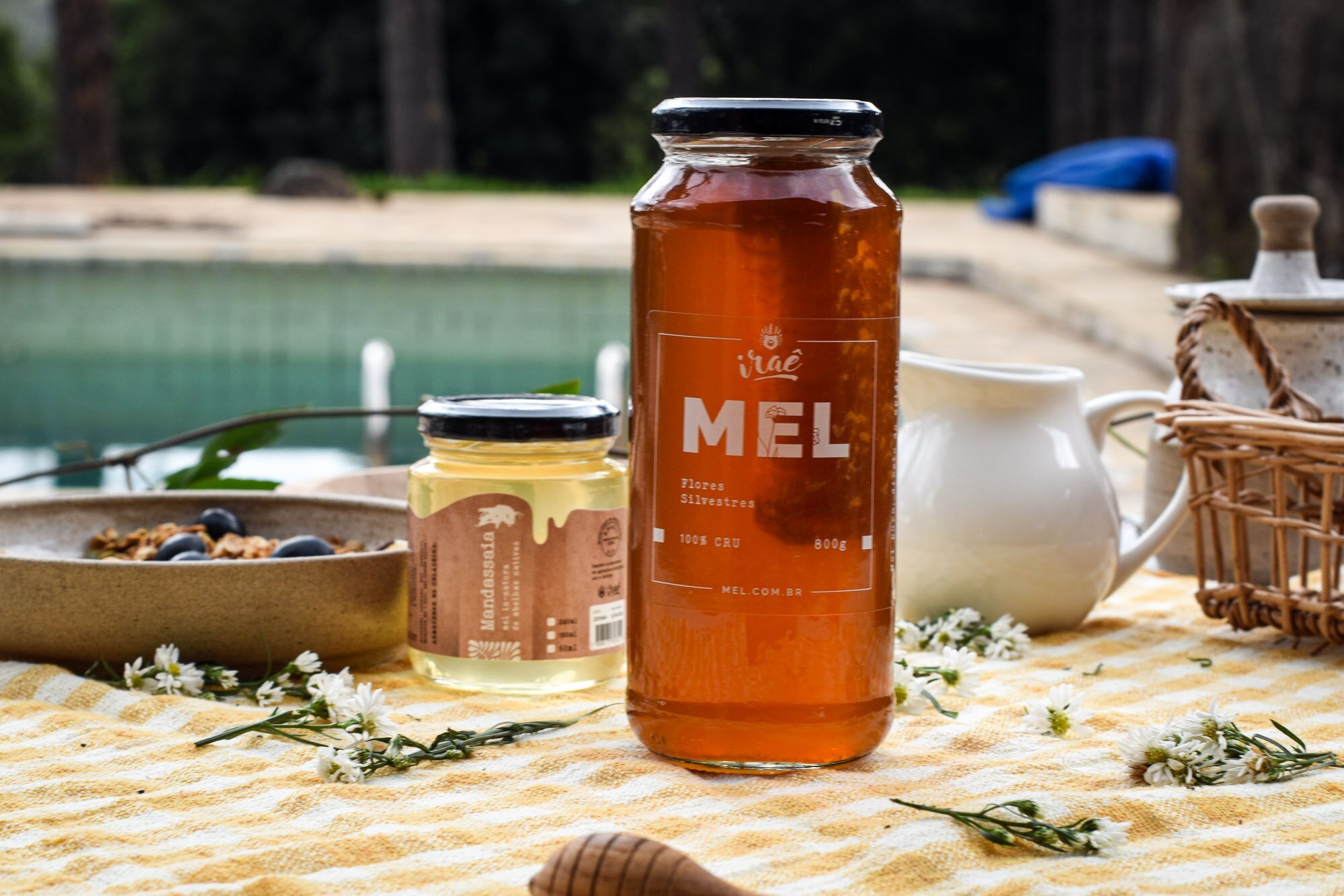 Mel Cru 750g (SEM FAVO) - Florada Silvestre (Pote de Vidro)